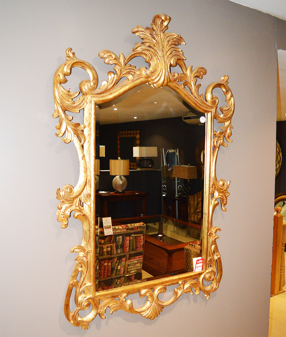 Christopher Guy Hand Carved Mirror Gold on Gold